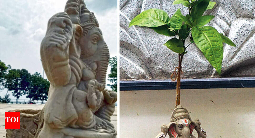 Tree Ganesha: Traditional Ganesha idol meets shoots and leaves ...