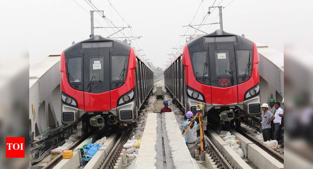 Lucknow metro begins load testing of metro trains on special steel ...