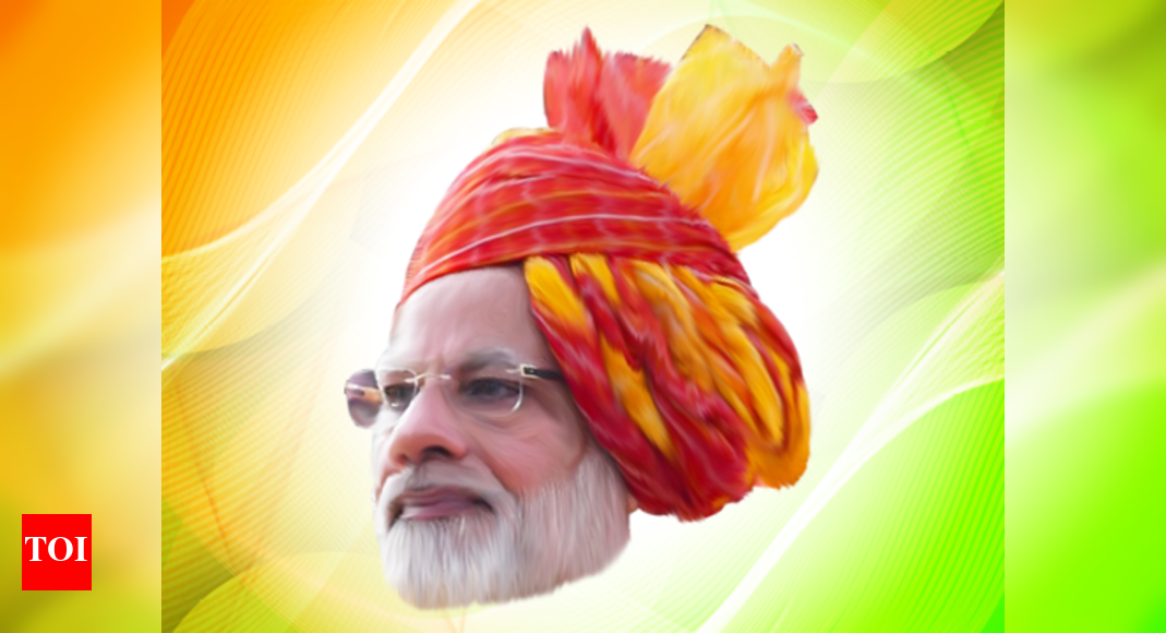 Infographic: PM Modi’s safa style on I-Day | India News - Times of India