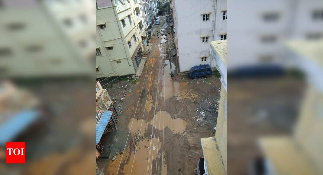 Road in very bad condition full of pathholes. - Times of India