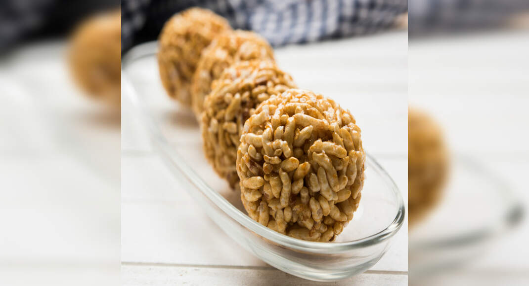 Puffed Rice Balls Recipe: How to Make Puffed Rice Balls Recipe ...