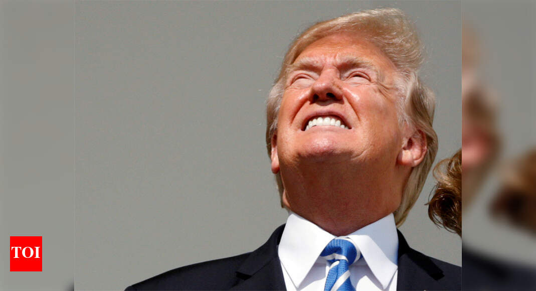Trump: Donald Trump briefly looks at solar eclipse without protective ...