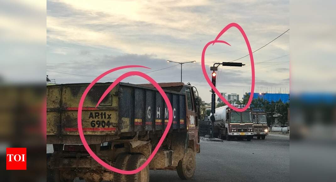 signal jump - GHMC vehicle - Times of India