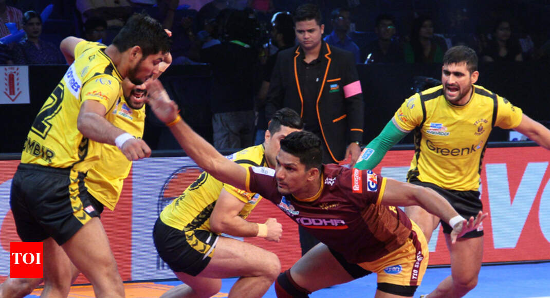 UP Yoddha v Telugu Titans: Vivo Pro Kabaddi: UP Yoddha win final match ...