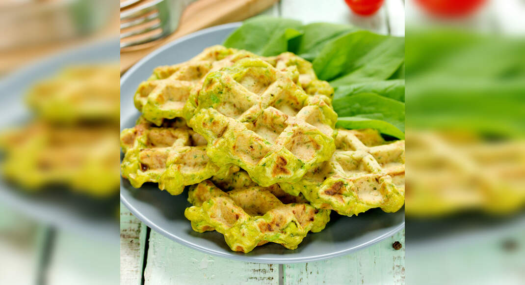 Spinach Waffle Recipe: How to Make Spinach Waffle Recipe | Homemade ...