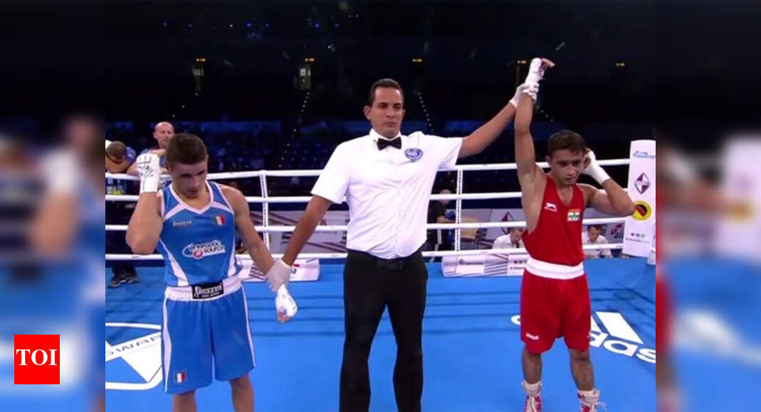 Amit gives winning start to India at World Boxing Championship | Boxing ...