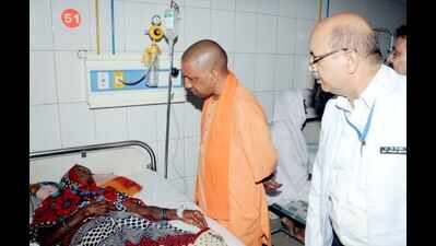 Yogi Adityanath In Varanasi: On hospital visit, CM sends 2 kids to ...