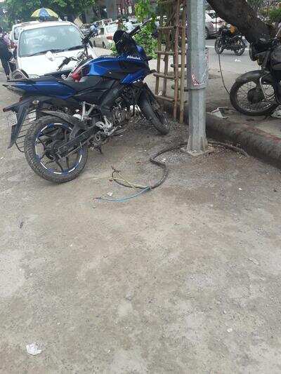 Wire on road - Times of India