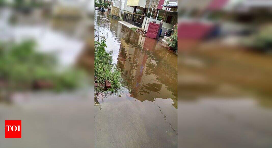 Submerged road - Times of India