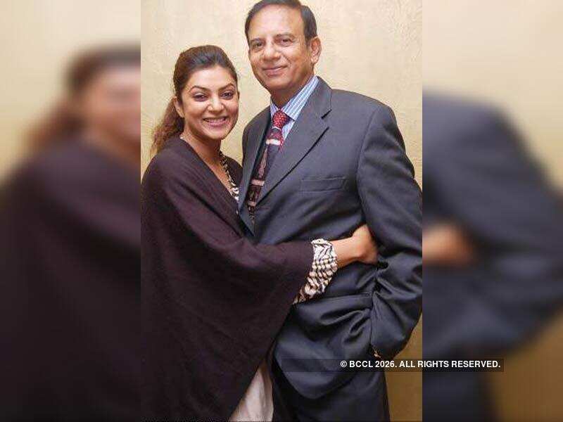 Sushmita Sen with Father