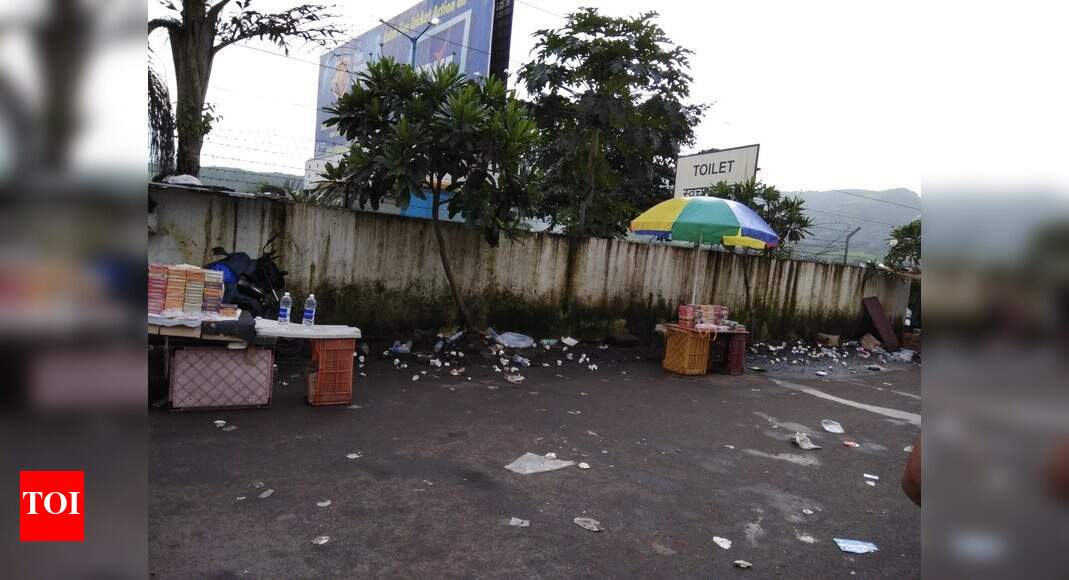 garbage at khalapur toll pun to mumbai expressway - Times of India