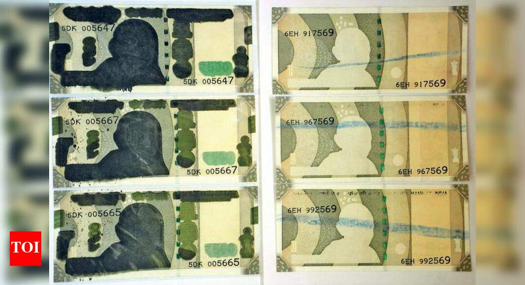 Defective currency notes are his delight | Vadodara News - Times of India