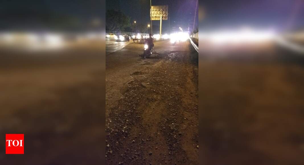 Sad road condition - Times of India