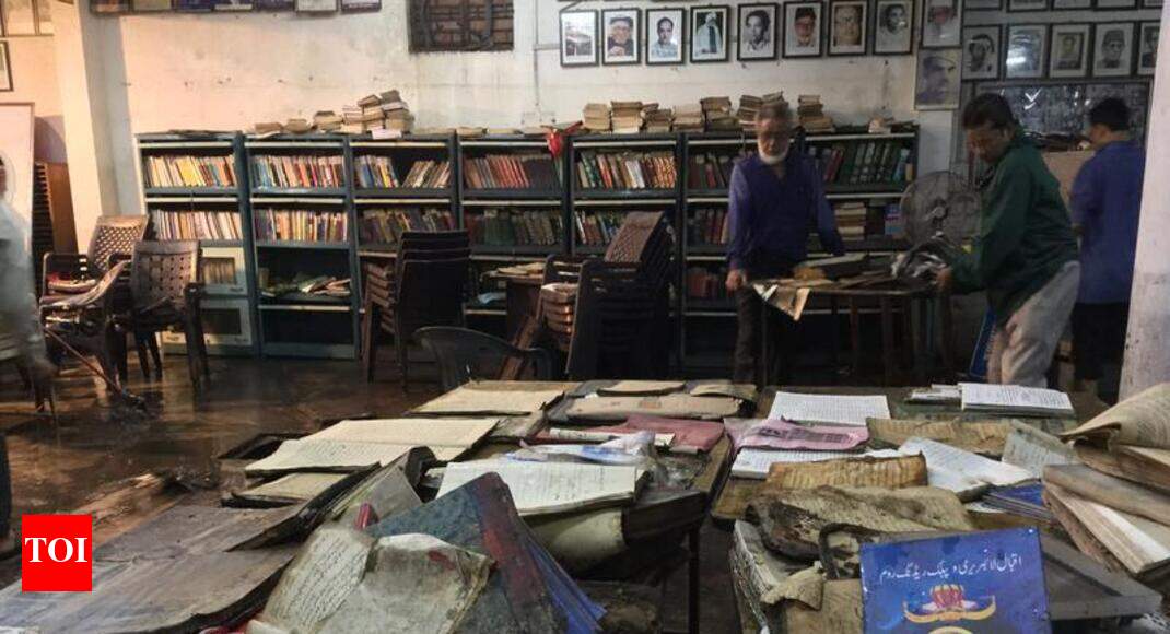 Iqbal Library flooded again | Bhopal News - Times of India