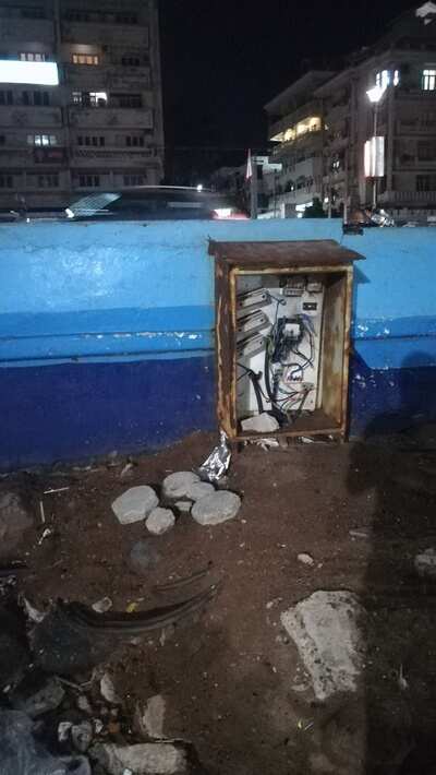 Uncovered electric box - Times of India