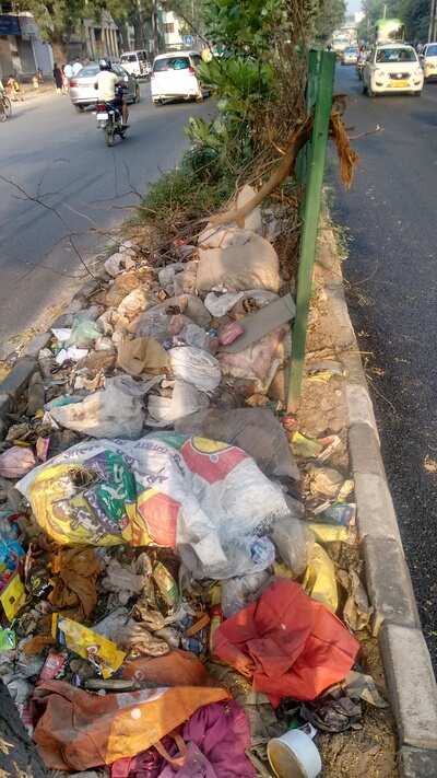Garbage on Central Verge since 10 days - Times of India
