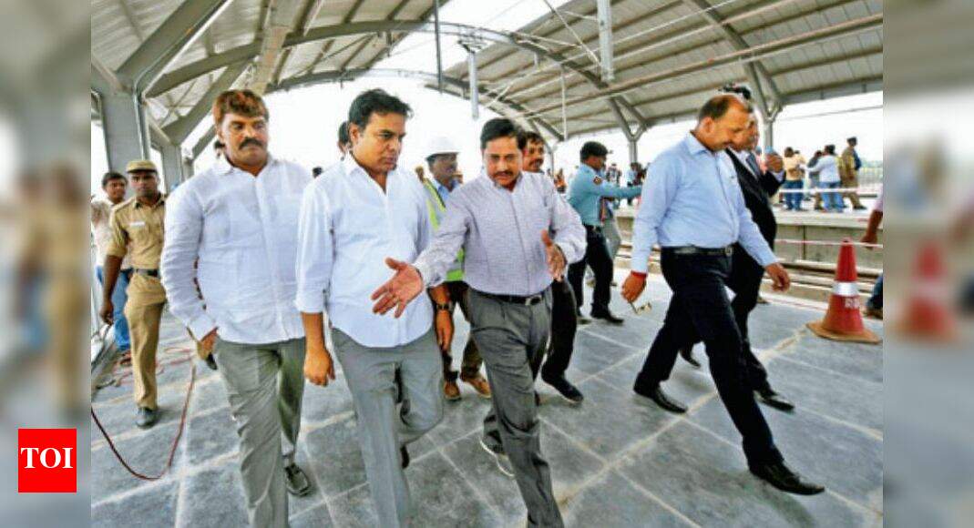 Metro: K T Rama Rao reviews Metro, vows November inaugural | Hyderabad ...