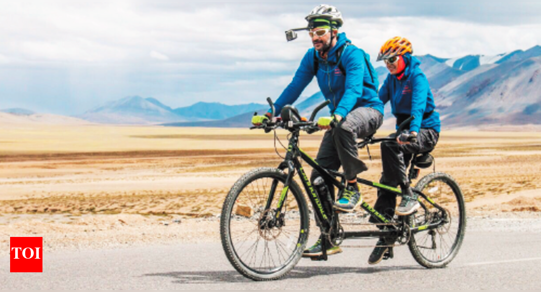 Himalayas: On a tandem, blind girl pulls off Himalayan feat | India ...