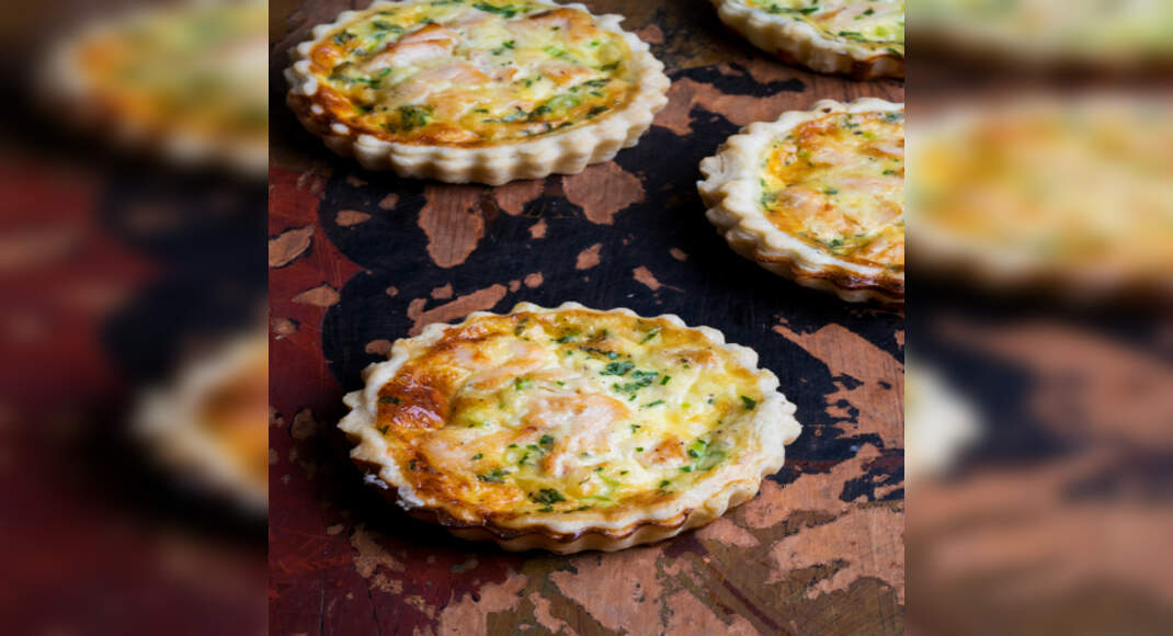Mini Salmon Quiches Recipe: How to Make Mini Salmon Quiches Recipe ...