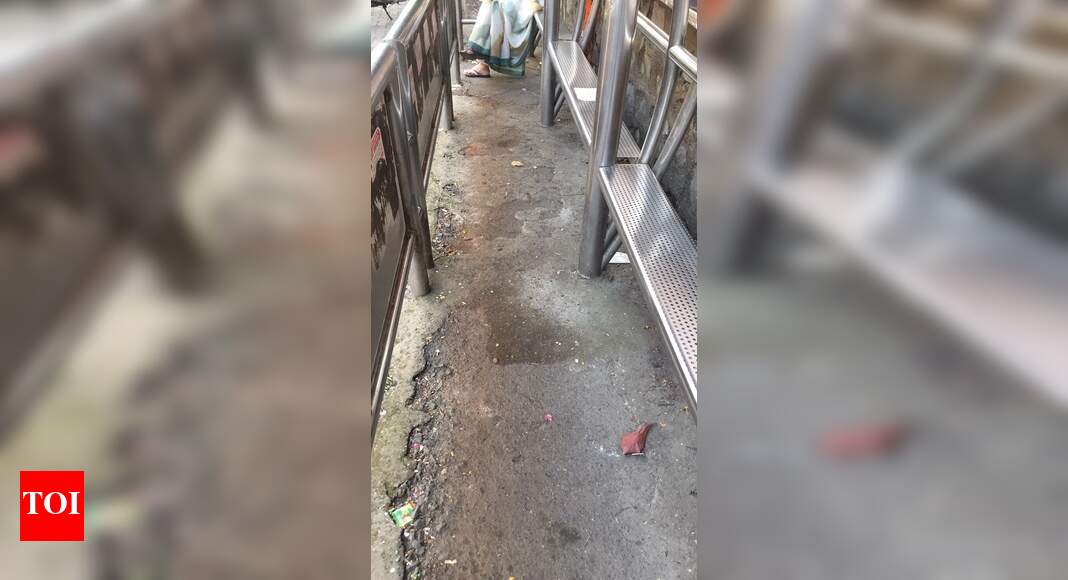 badly maintained bus stops of BEST Undertaking - Times of India