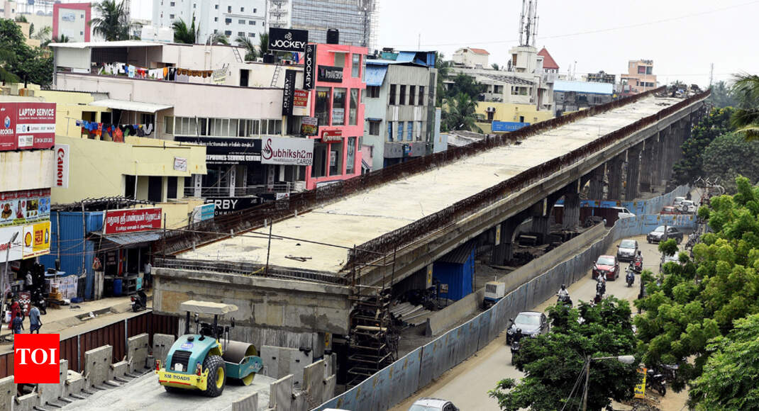Traffic woes continue as Velachery flyover work goes on | Chennai News ...