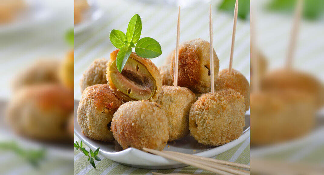 Fried Olives Recipe: How to Make Fried Olives Recipe | Homemade Fried ...
