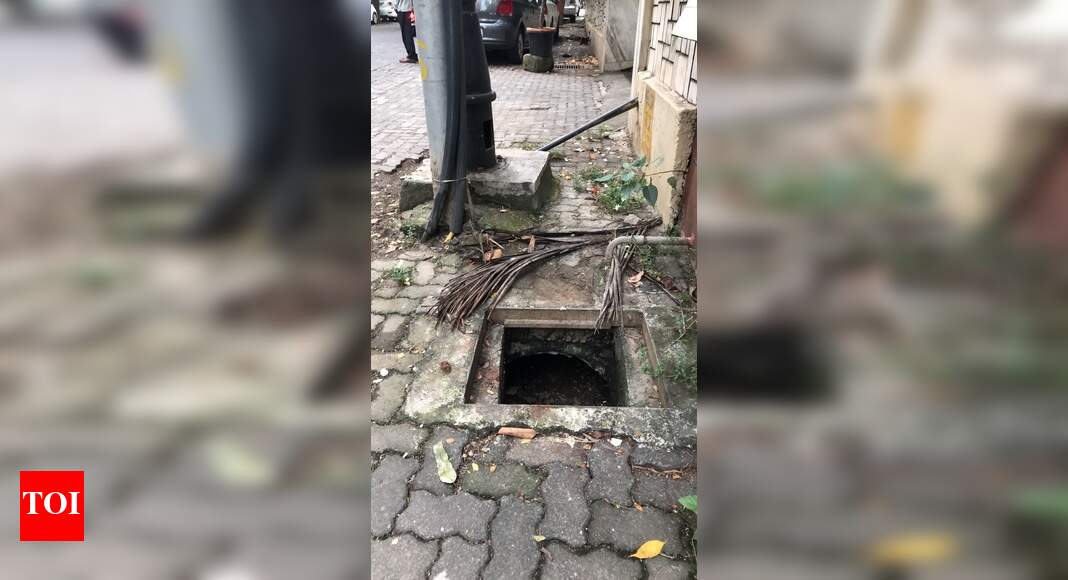 open drain since 2 months. hazard - Times of India