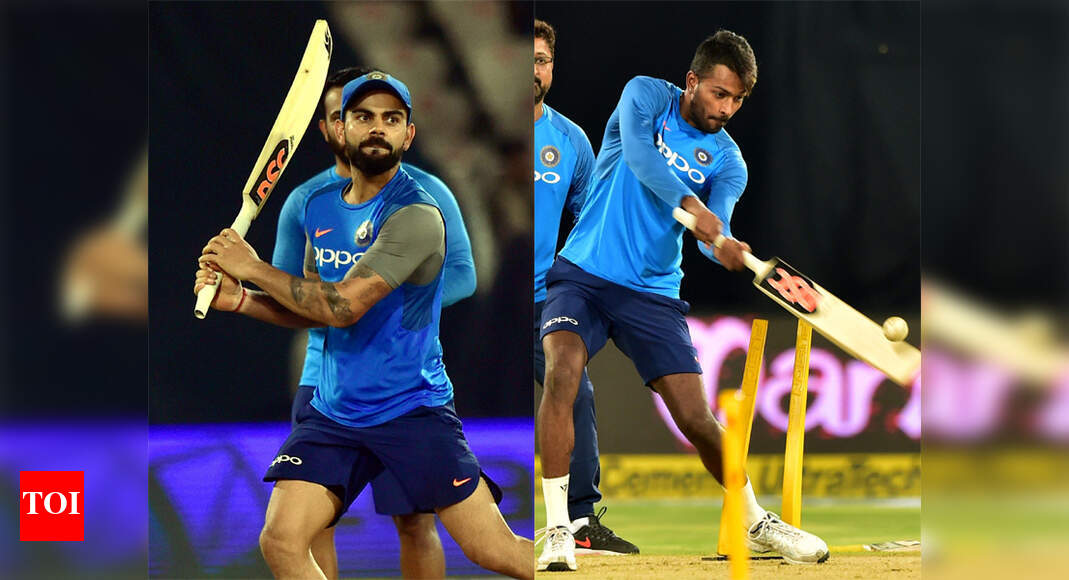 Virat Kohli: Virat Kohli, MS Dhoni, Hardik Pandya have fun batting left ...