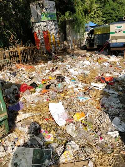 Garbage to wish people Happy Diwali - Times of India