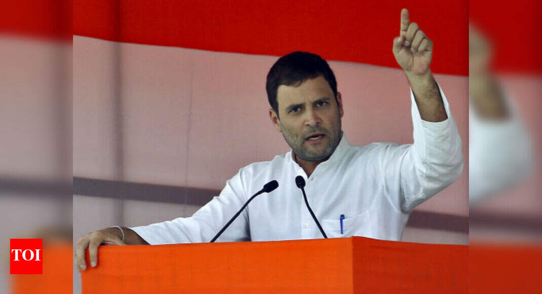Rahul Gandhi: 'Ye kamai mujhe dede': Rahul mocks Modi's 'Gabbar Singh ...