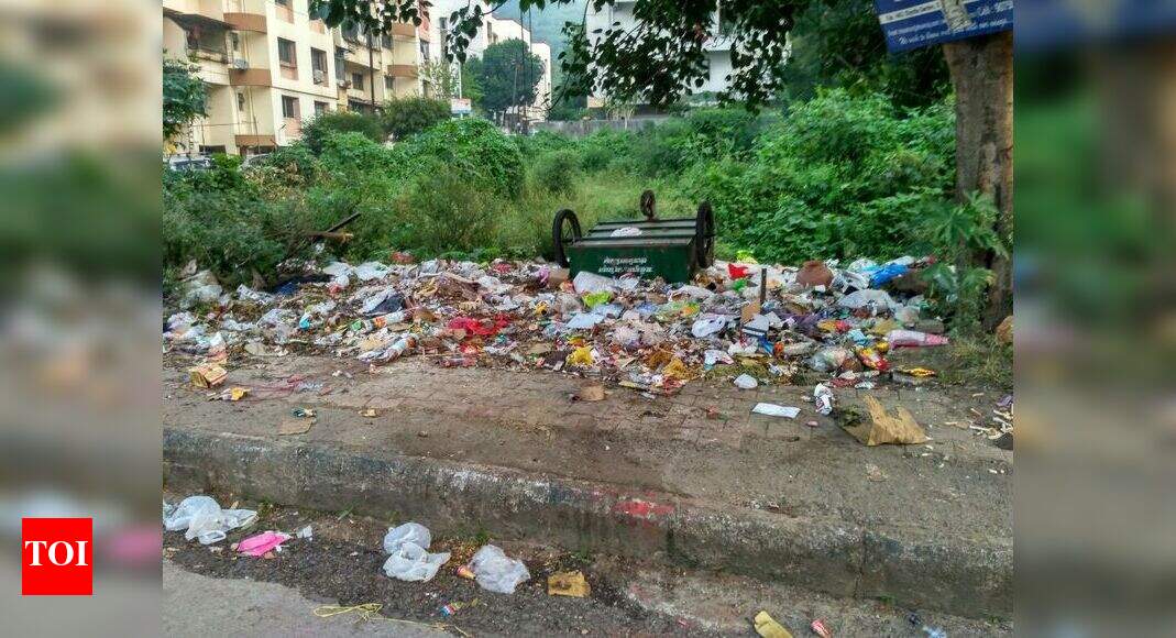 Garbage on Sus Pashan Road - Times of India