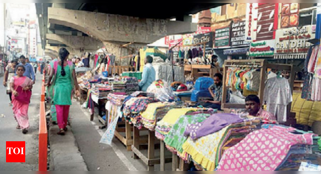 Hawkers, illegal encroachments crowd out pedestrians in T Nagar ...