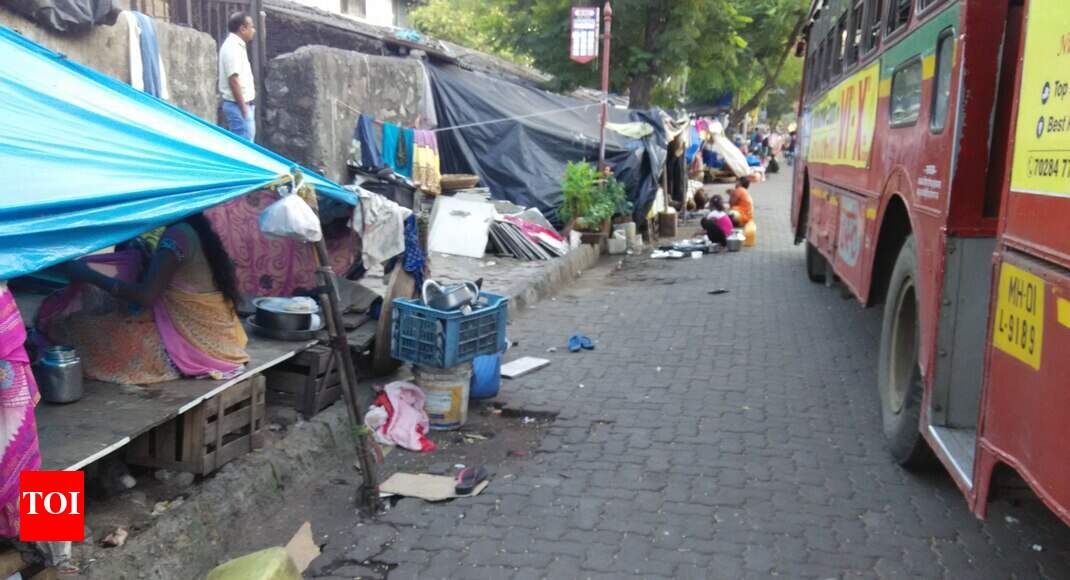Why are footpath made..? - Times of India