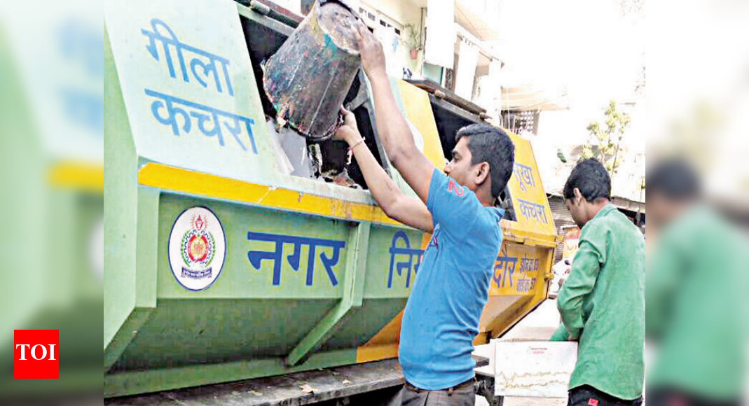 No separate bins for sanitary napkins in IMC garbage vans | Indore News ...