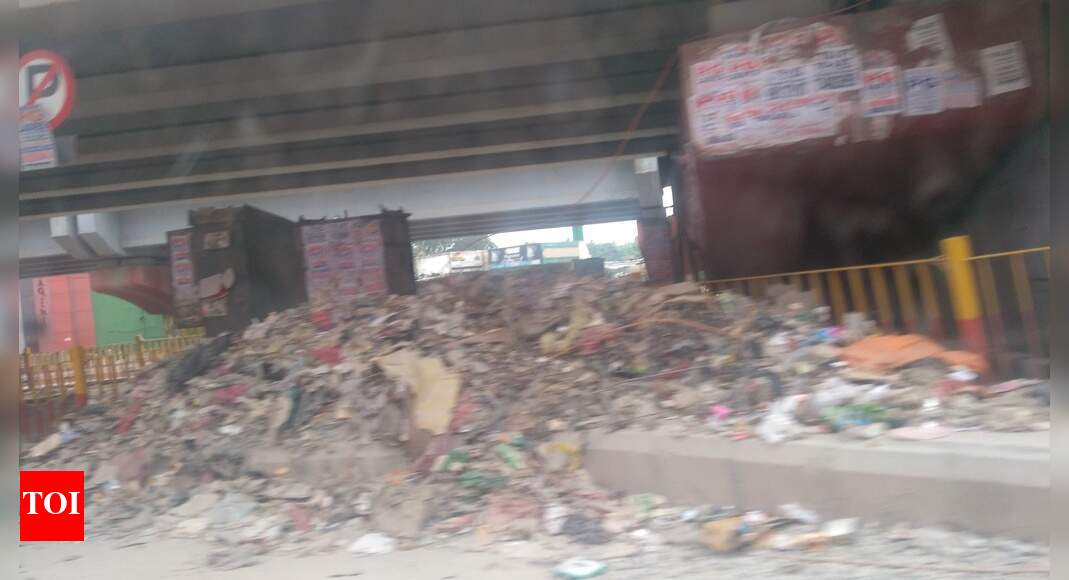 garbage under flyover - Times of India
