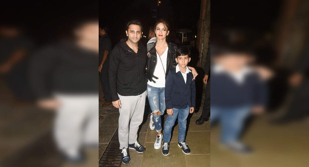 Natasha Poonawalla arrive with husband Adar Poonawalla and son Cyrus ...