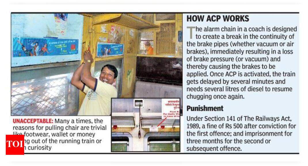 Rlys plagued by false chain-pulling cases | Mangaluru News - Times of India