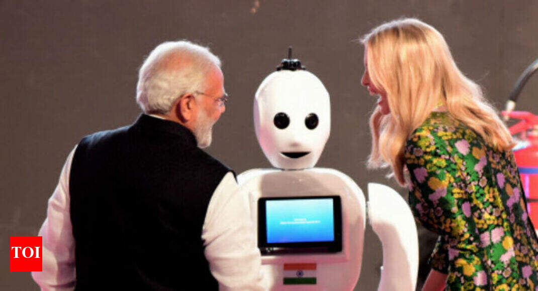 Modi: Made in India robot becomes PM Modi’s ‘Mitra’ | India News ...