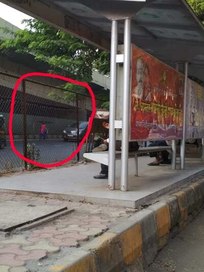 ST BUS. STOP BEHIND IRON MESH - Times of India