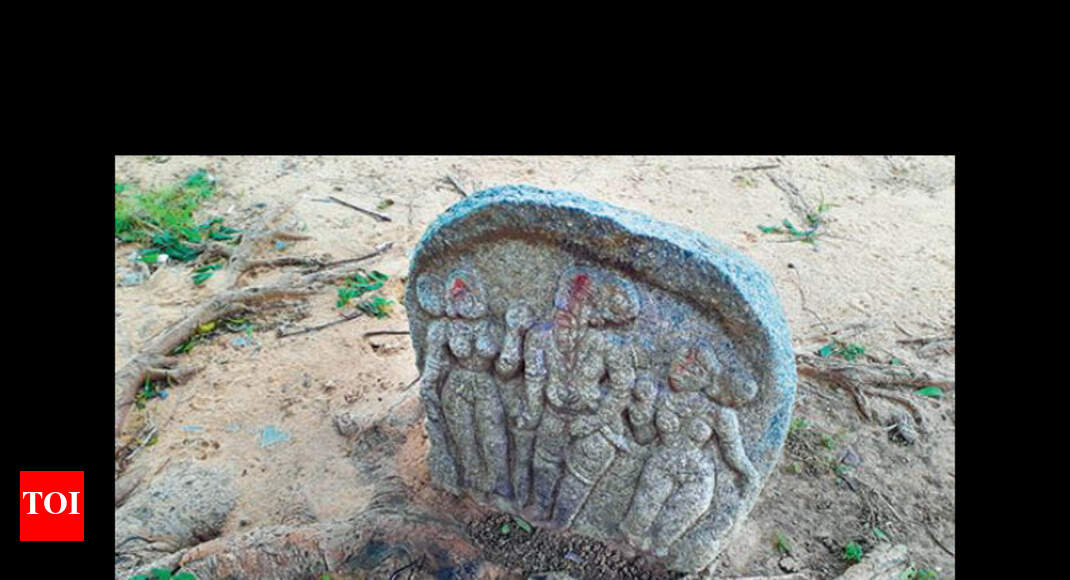 18th century Sati stone found at temple in Chennai backyard | Chennai ...