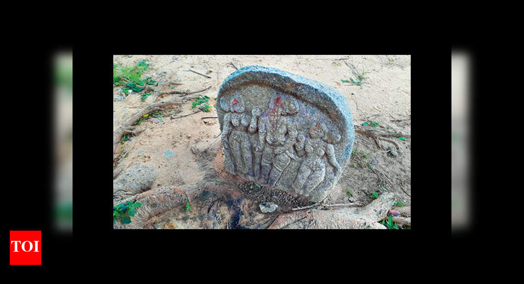 18th century Sati stone found at temple in Chennai backyard | Chennai ...