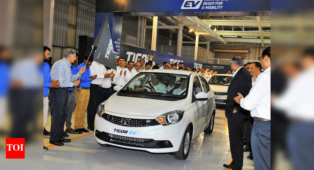 Tata Motors: Tata Motors rolls out Tigor EVs from Sanand plant - Times of India