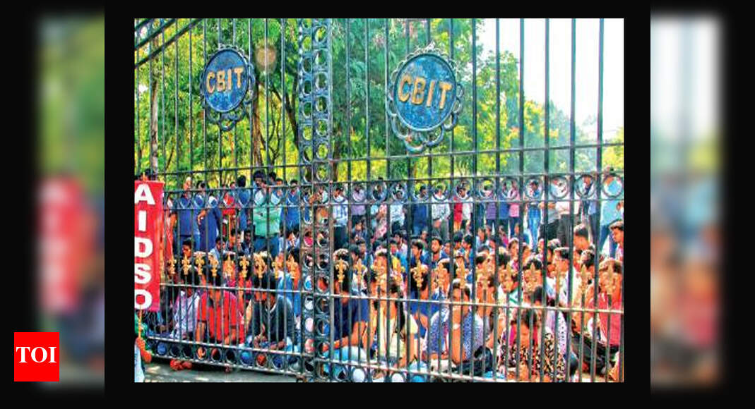 CBIT: CBIT students' stir on fee hike picks up pace, nine in custody ...