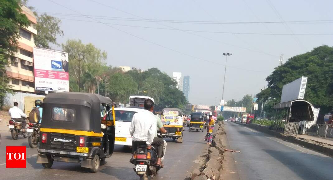 Dangerous road crossing on Pune Satara road - Times of India