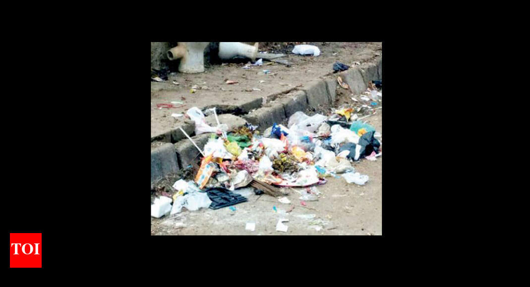 Road turns garbage segregation centre | Bengaluru News - Times of India