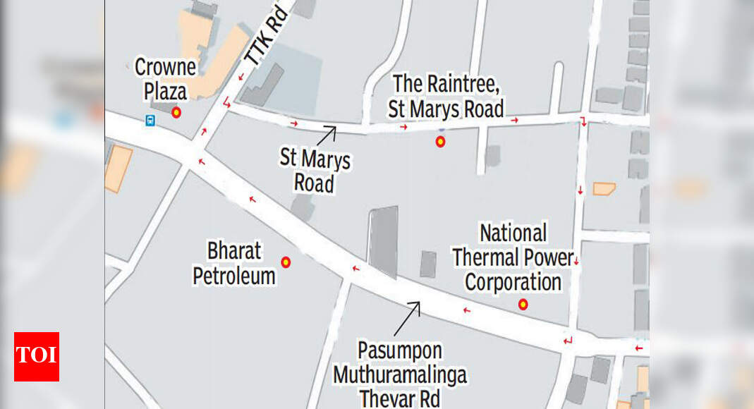 St Mary: Parts of St Mary's Road, TTK Road to be one-way | Chennai News ...
