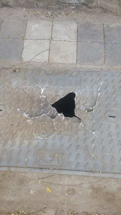broken drainage covers - Times of India