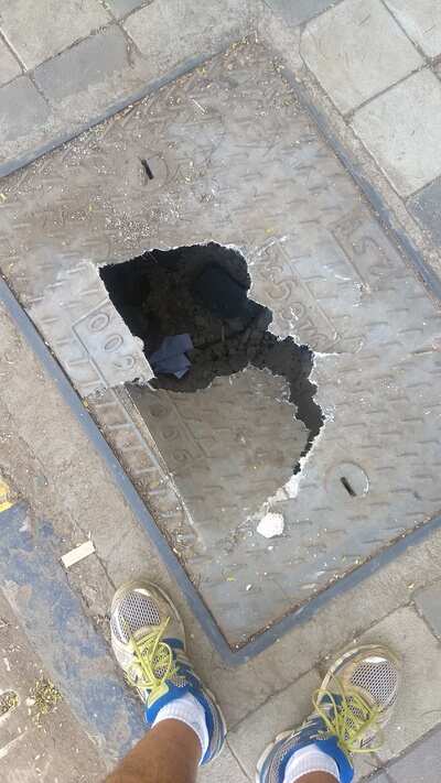 broken drainage covers - Times of India