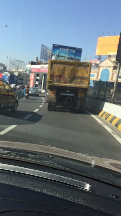 Heavy Vehicle on Panjagutta Flyover - Times of India