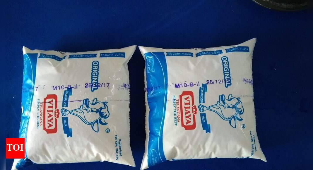Vijaya milk printed advanced date on milk packet - Times of India